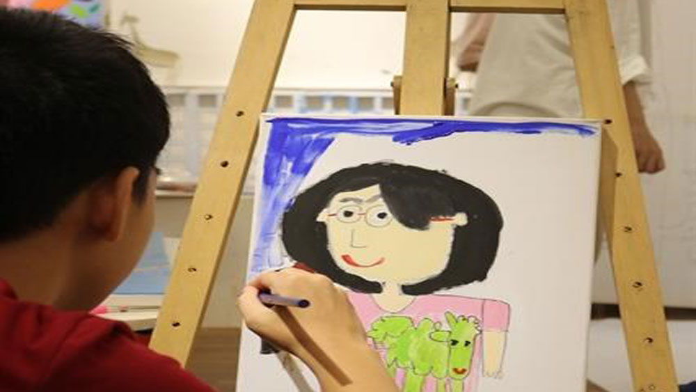 Exhibition showcases art works by autistic children