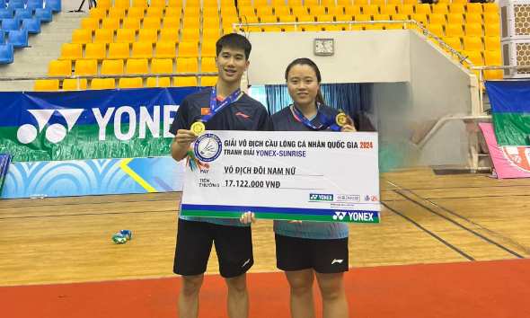Bac Giang bags gold medal at 2024 National Individual Badminton ...