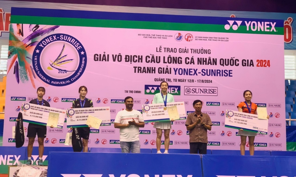 Bac Giang bags gold medal at 2024 National Individual Badminton ...