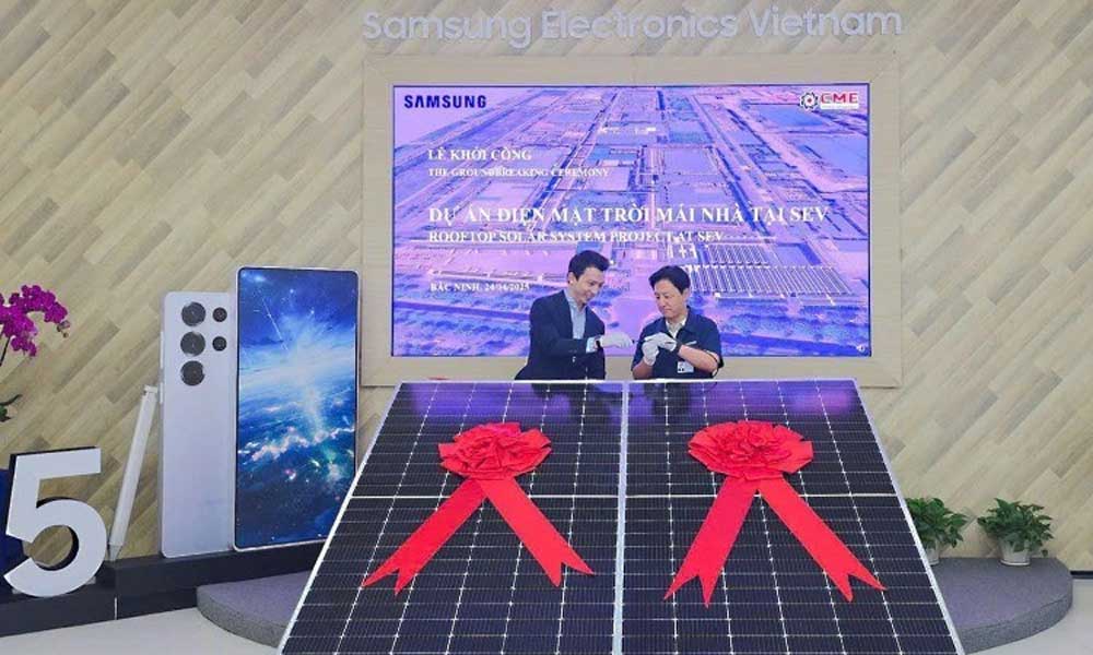 Samsung breaks ground on rooftop solar power project at Bac Ninh factory